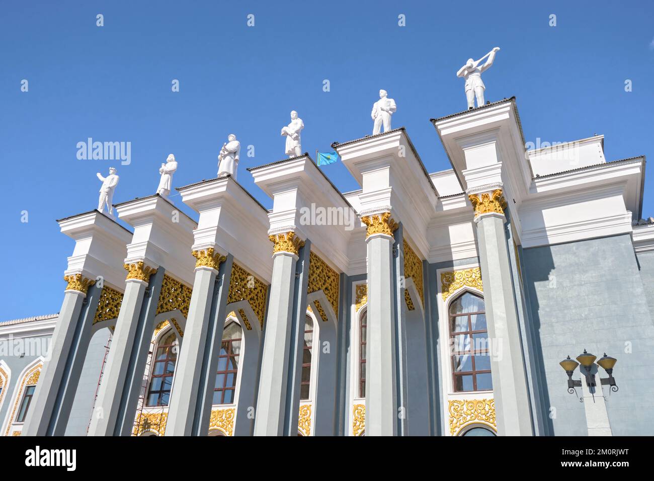 The newly restored Miner's Culture House, a neoclassical, column ...