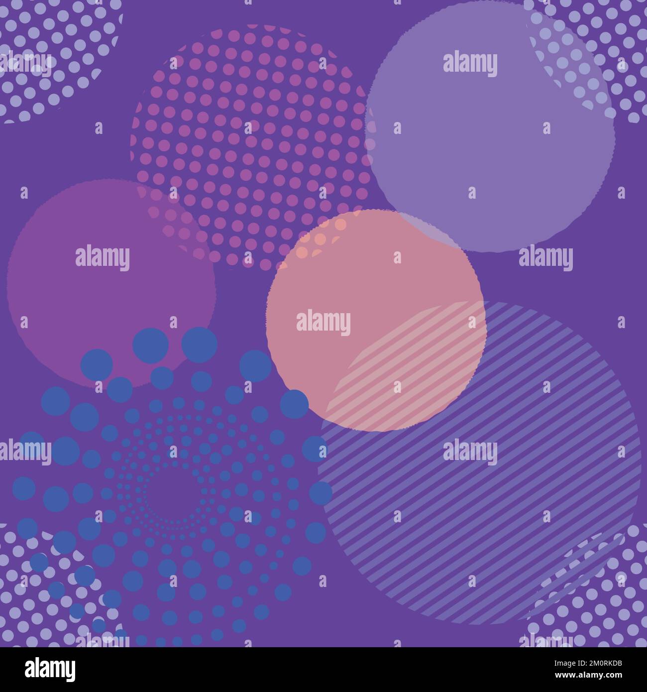 circle round shape purple pantone seamless pattern, shiny sphere ...