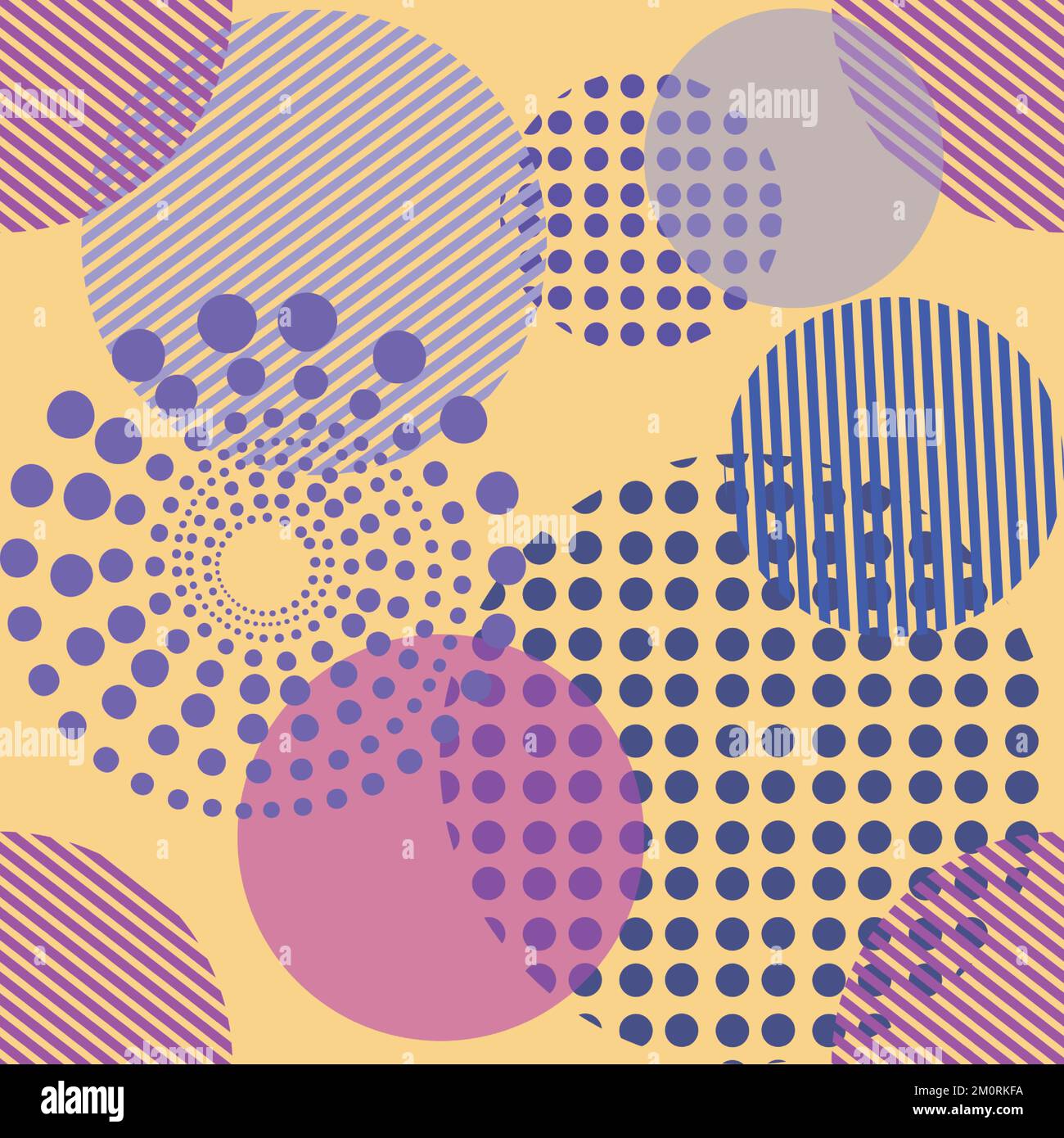 circle round shape purple pantone seamless pattern, shiny sphere ...