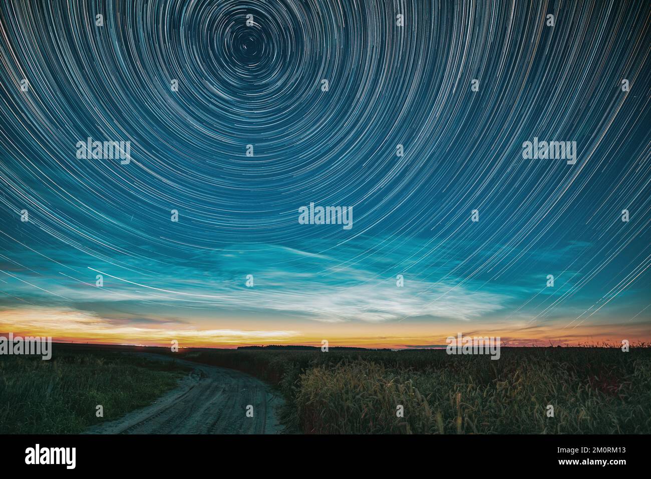 Morning Sunrise In Countryside. Unusual Amazing Effect Of Cloud And ...