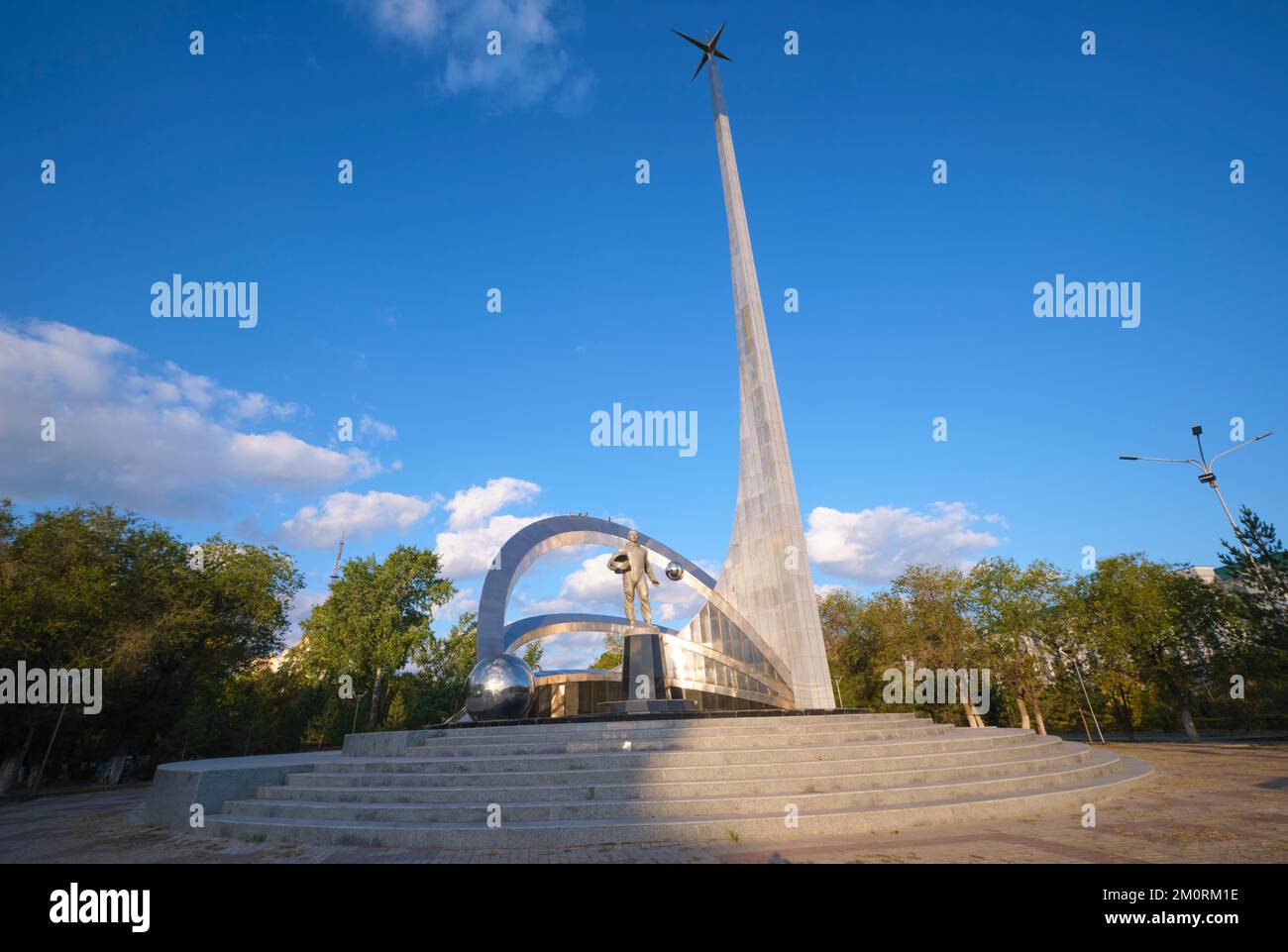 A shiny, silver monument to the Soviet, USSR, Russian space program ...
