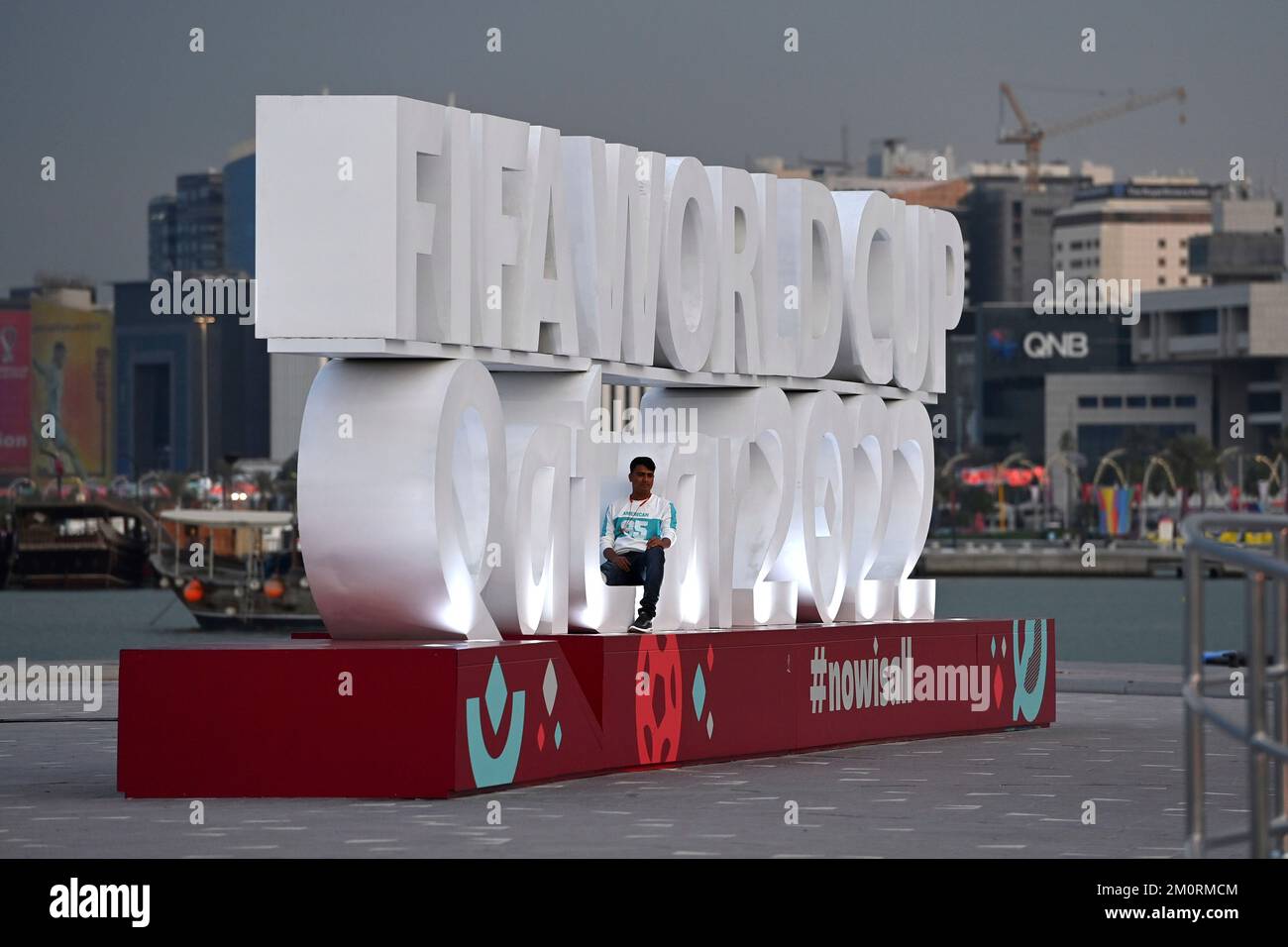 Impressions from Doha/Qatar on December 7th, 2022. Lettering of the ...