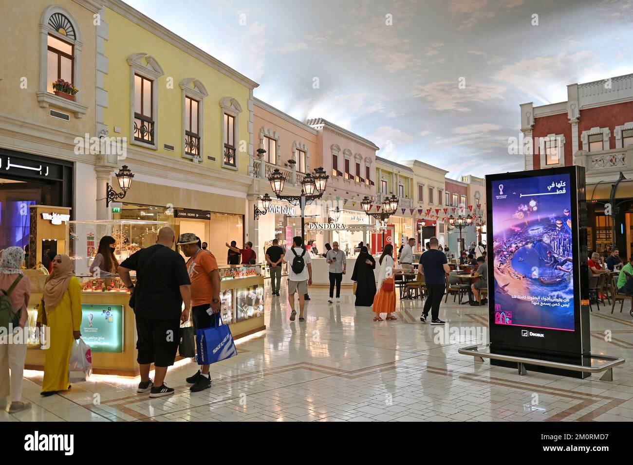Impressions from Doha/Qatar on December 7th, 2022. Villaggio Shopping Mall. Mall, stores ...