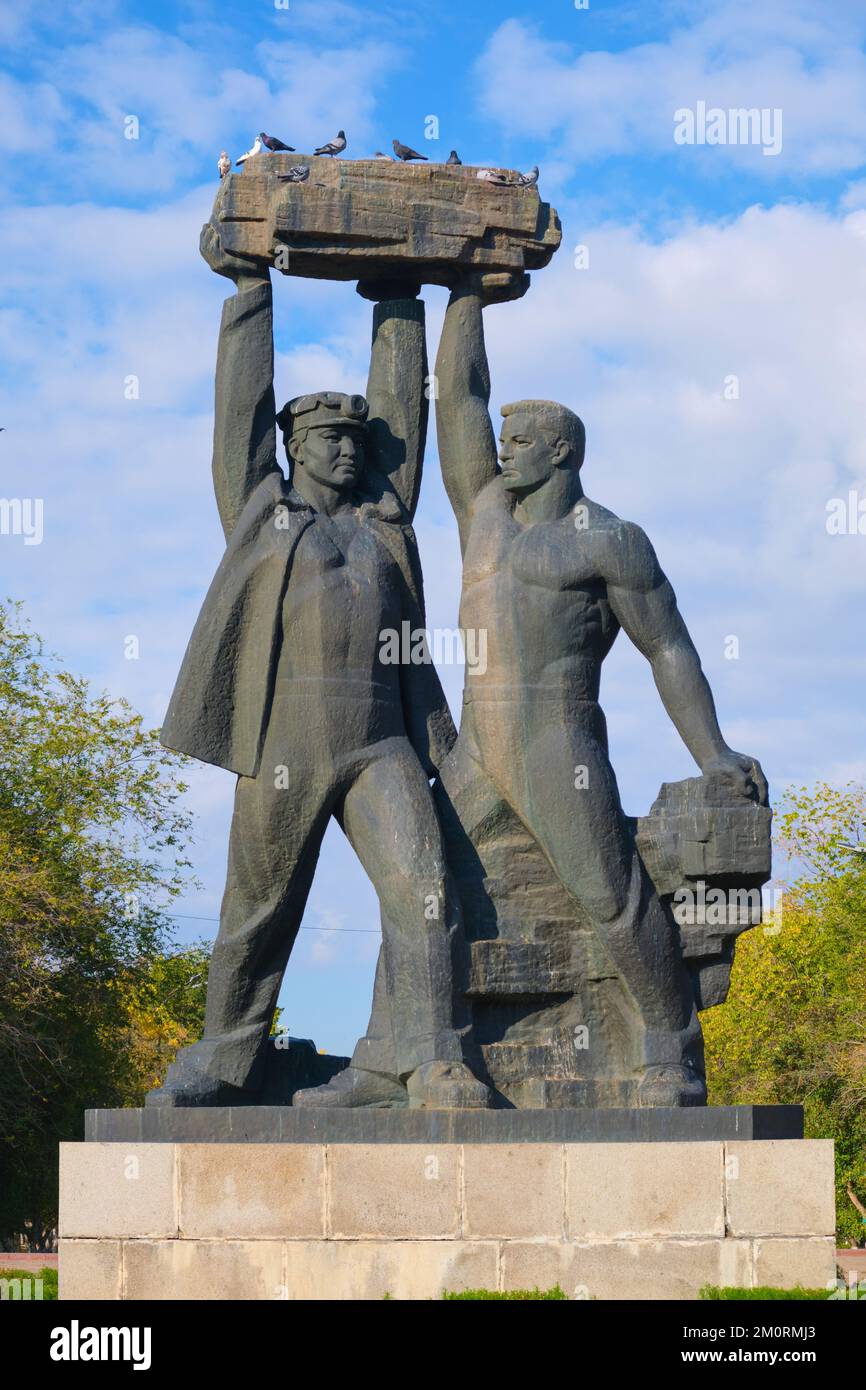 The landmark Miner's Glory monument, honoring all of the area workers ...