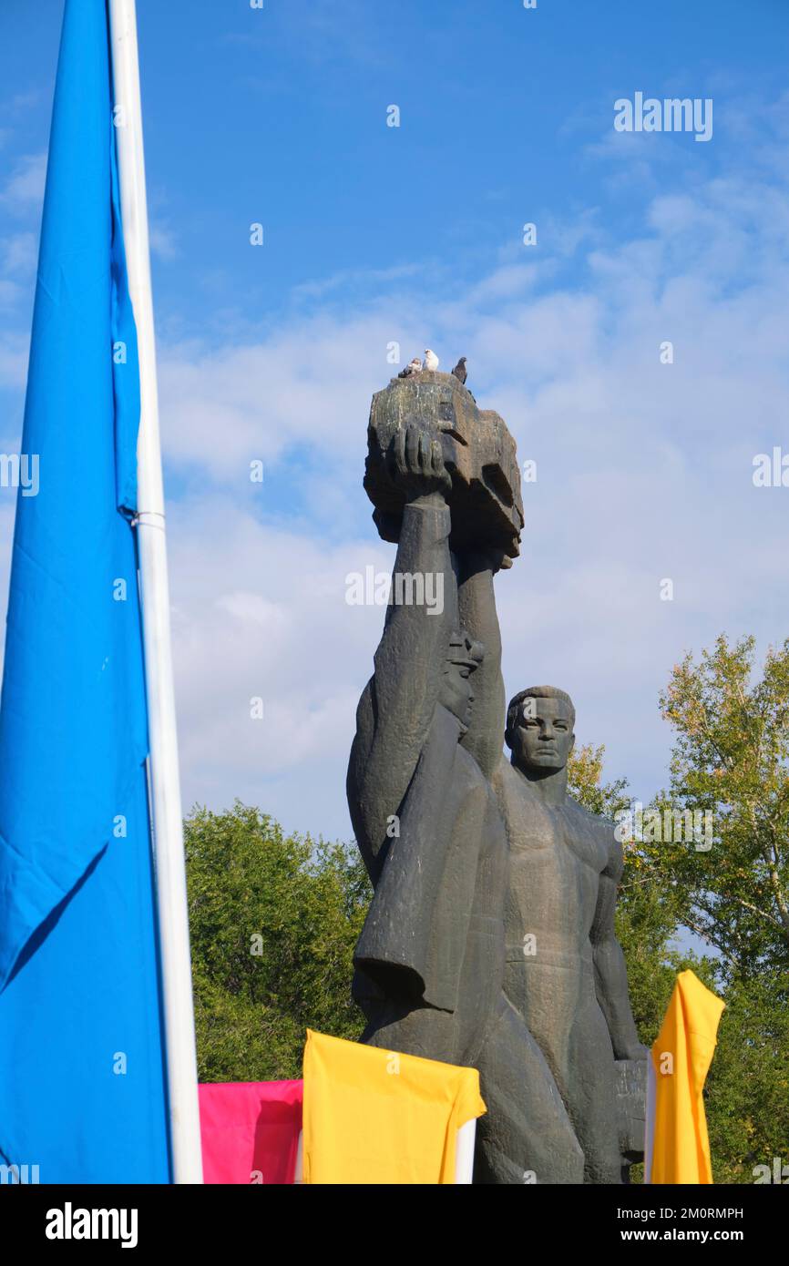 The landmark Miner's Glory monument, honoring all of the area workers ...