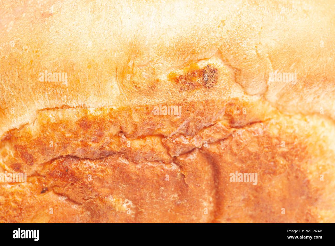 The texture of the crust of bread. Tasty fresh bread, close up Stock ...