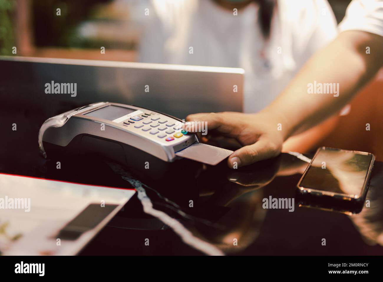 Using payment terminal enter hi-res stock photography and images - Alamy