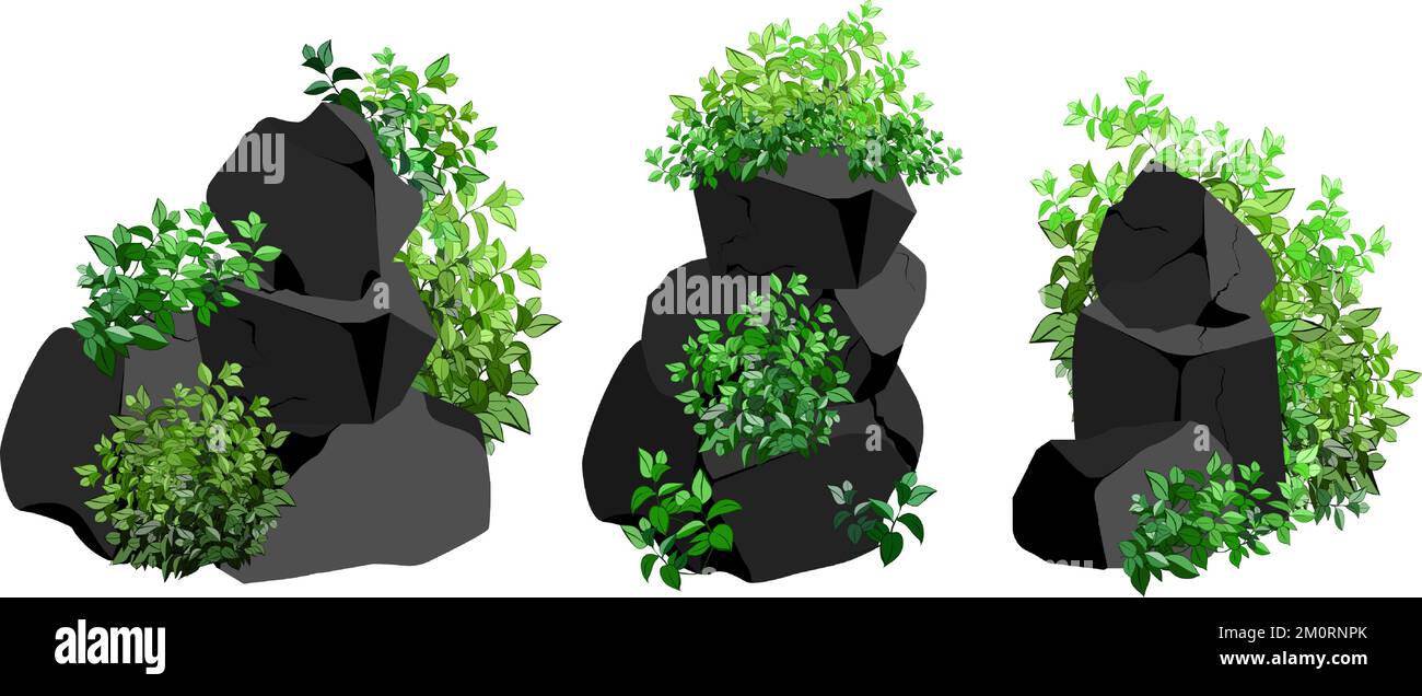 Black basalt building Stock Vector Images - Alamy