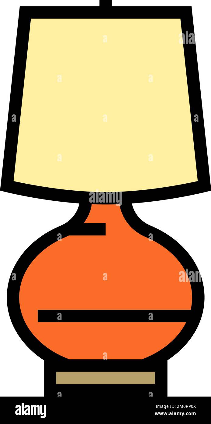 furniture table lamp color icon vector illustration Stock Vector Image ...