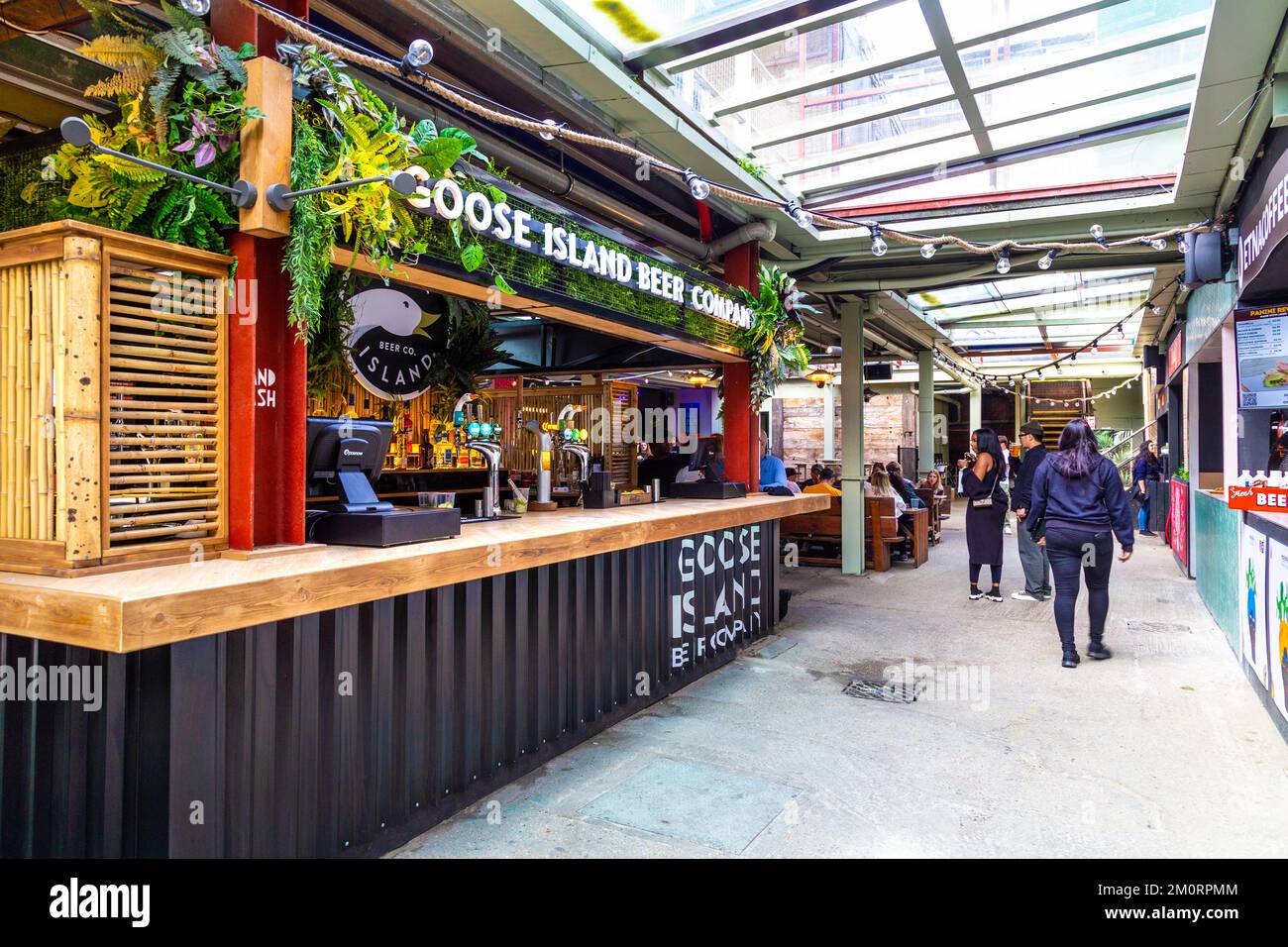 Goose Island Beer Company stall at Lalaland Shoreditch food market ...