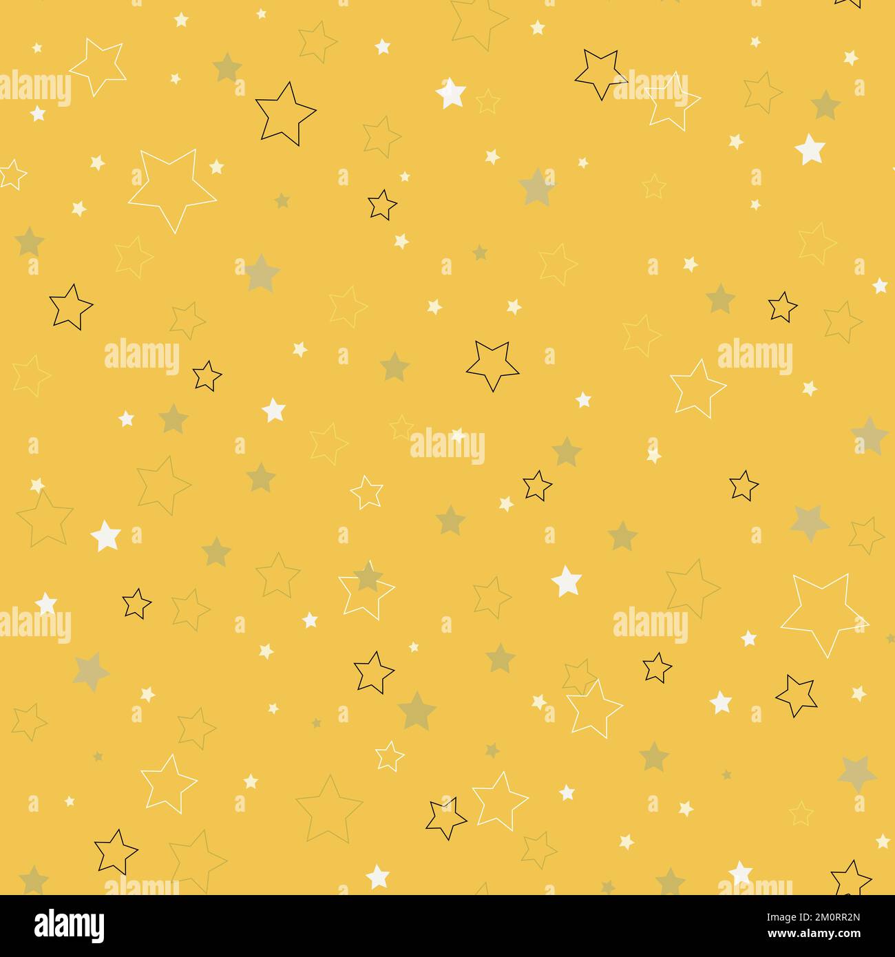 Star Seamless Pattern Festive Starry Golden Background Print For