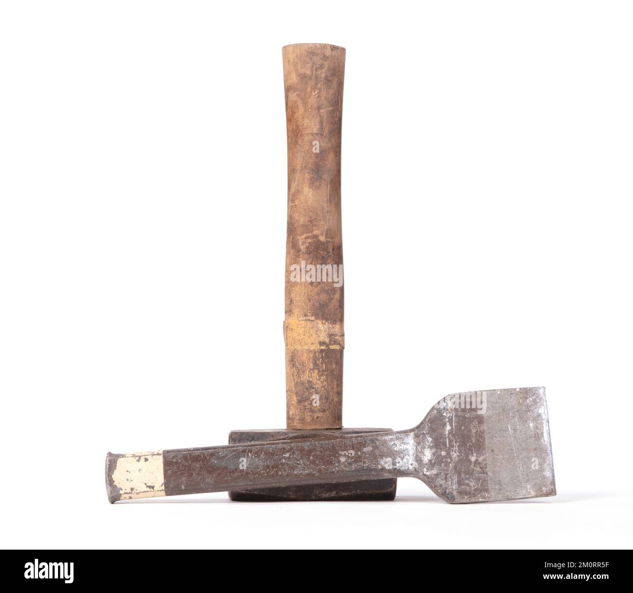 Old grungy chisel for stone works, isolated Stock Photo - Alamy