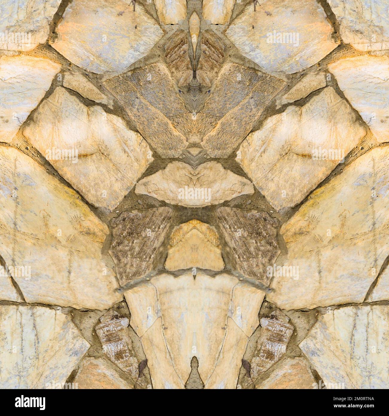 Sturdy yellow and beige cut stone wall, good for backgrounds, seamless ...