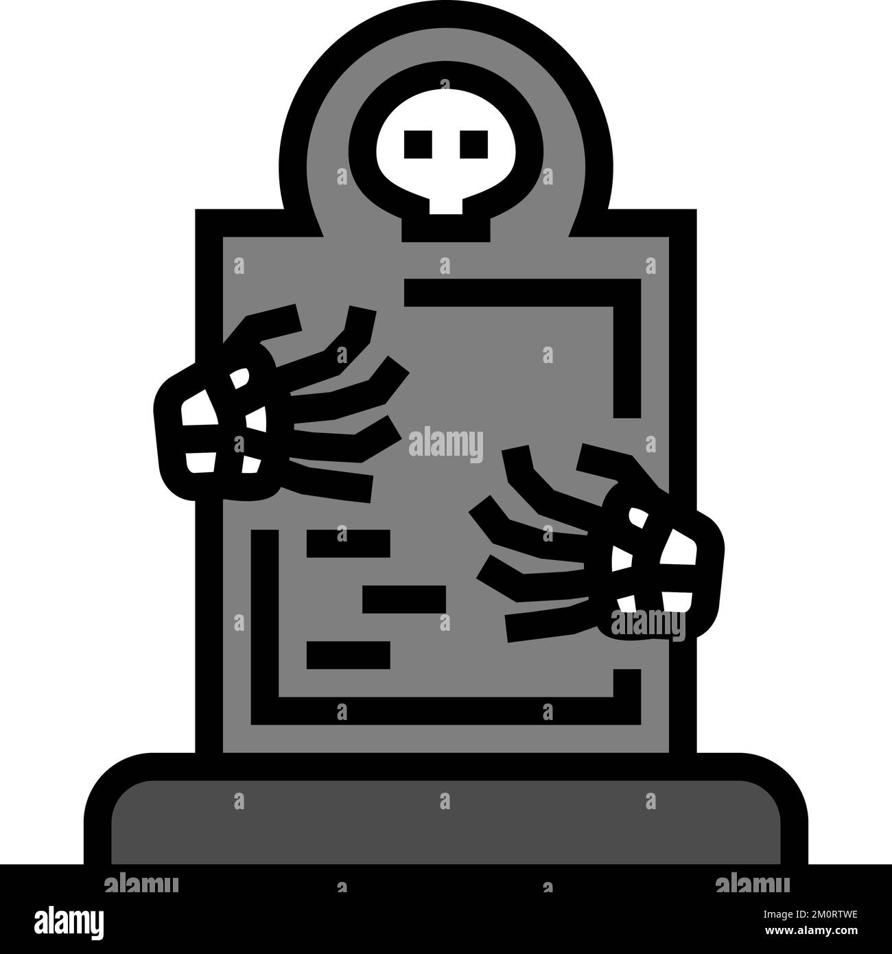 grave zombie monster color icon vector illustration Stock Vector Image ...