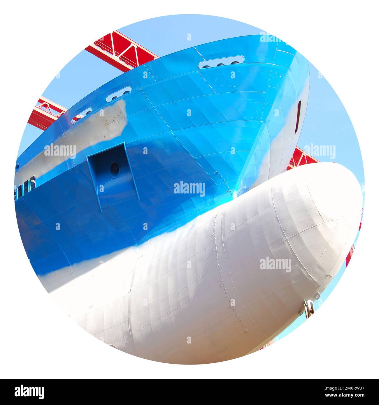 Big tonnage steel ship is under construction in shipyard, shipbuilding ...