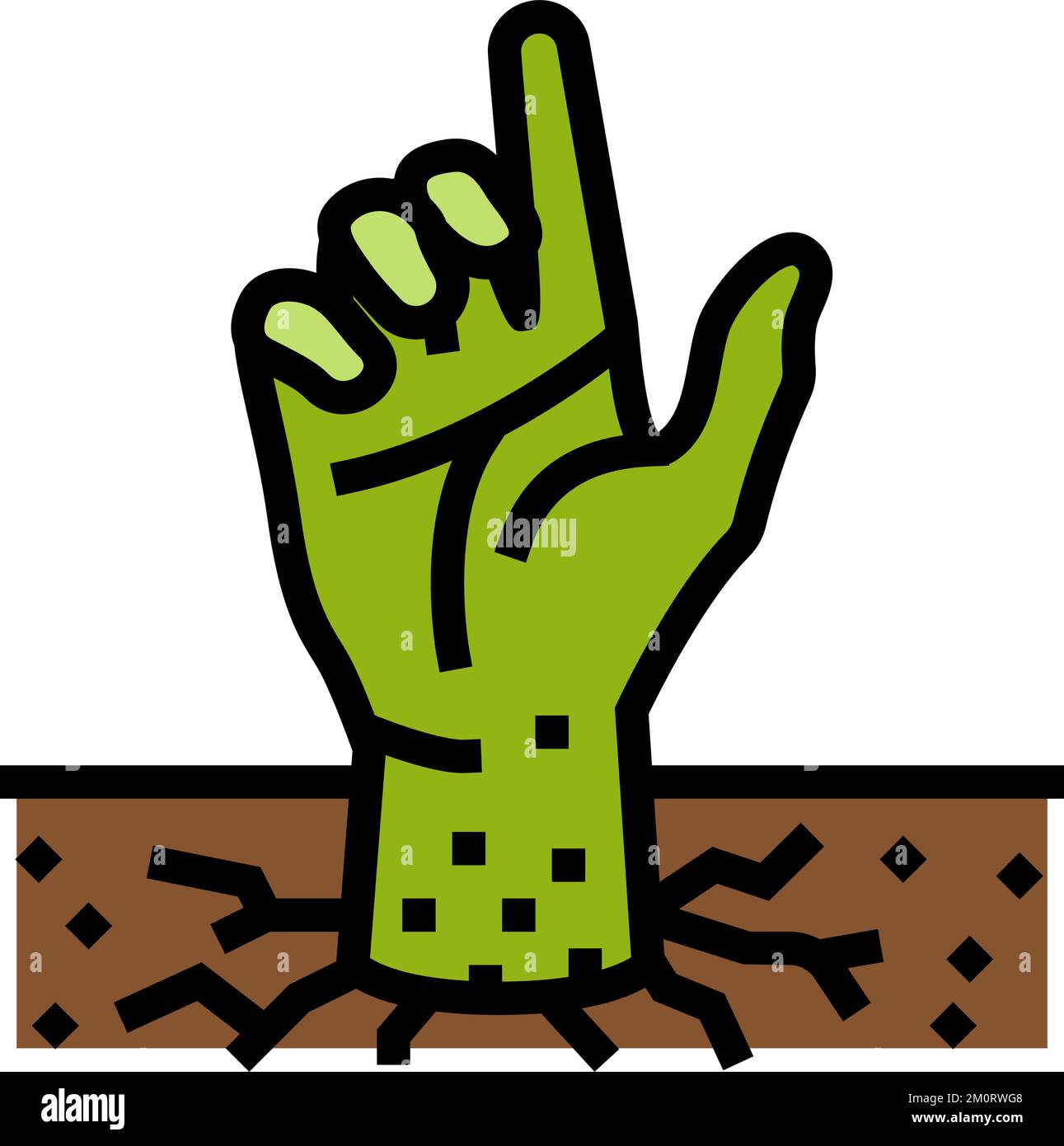 hand corpse zombie color icon vector illustration Stock Vector Image ...