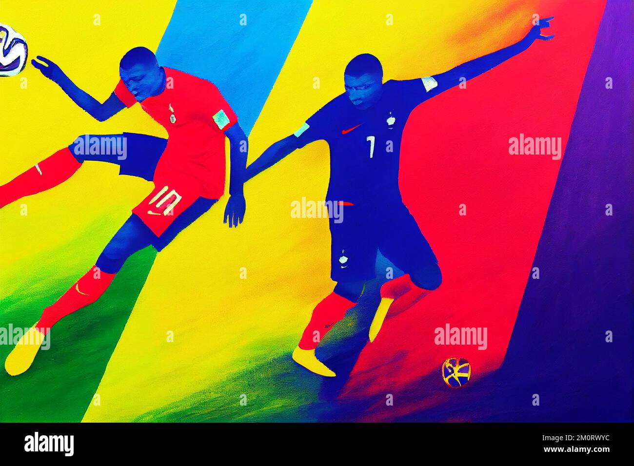 abstract soccer players illustration Stock Photo - Alamy