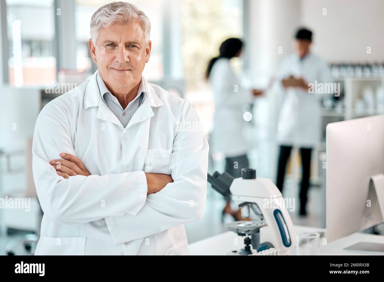 I love changing the world through science. Portrait of a senior ...