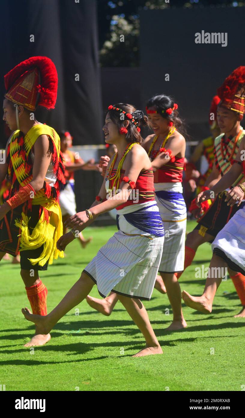 Kohima, India. 8th Dec, 2022. Naga tribesman from Pochury tribe ...
