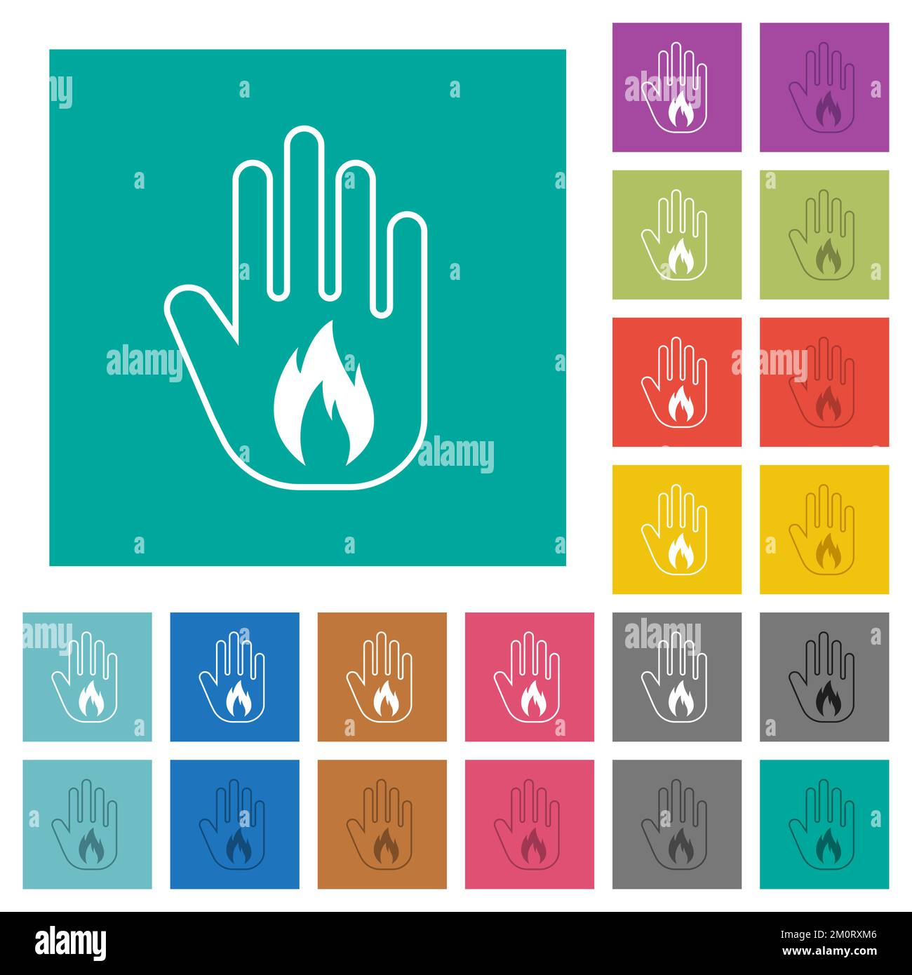 Hand shaped natural gas sanction sign outline multi colored flat icons ...