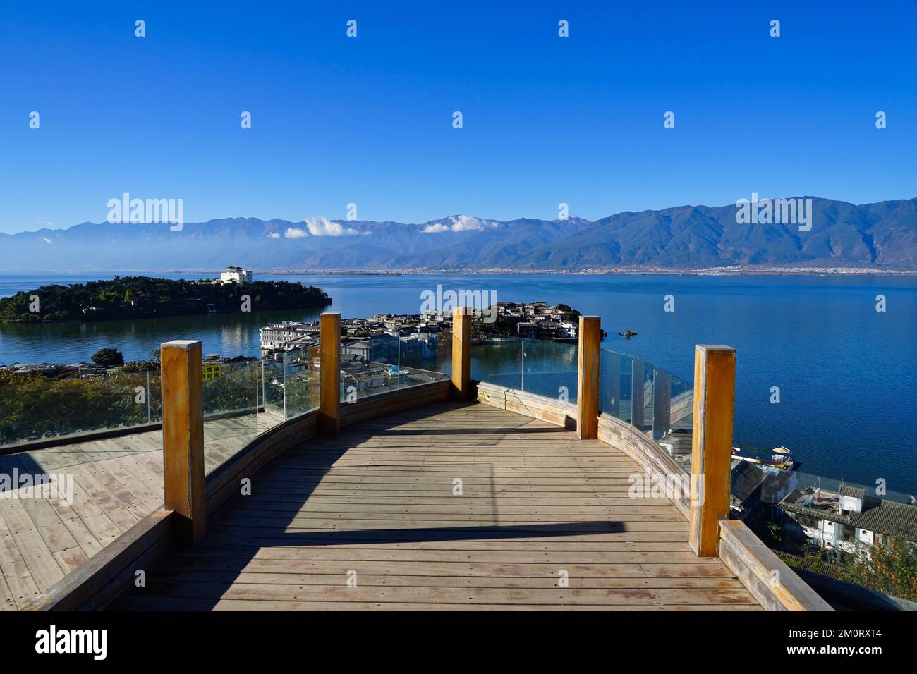 Aerial photo shows the beautiful scenery of Shuanglang Town, Dali City ...