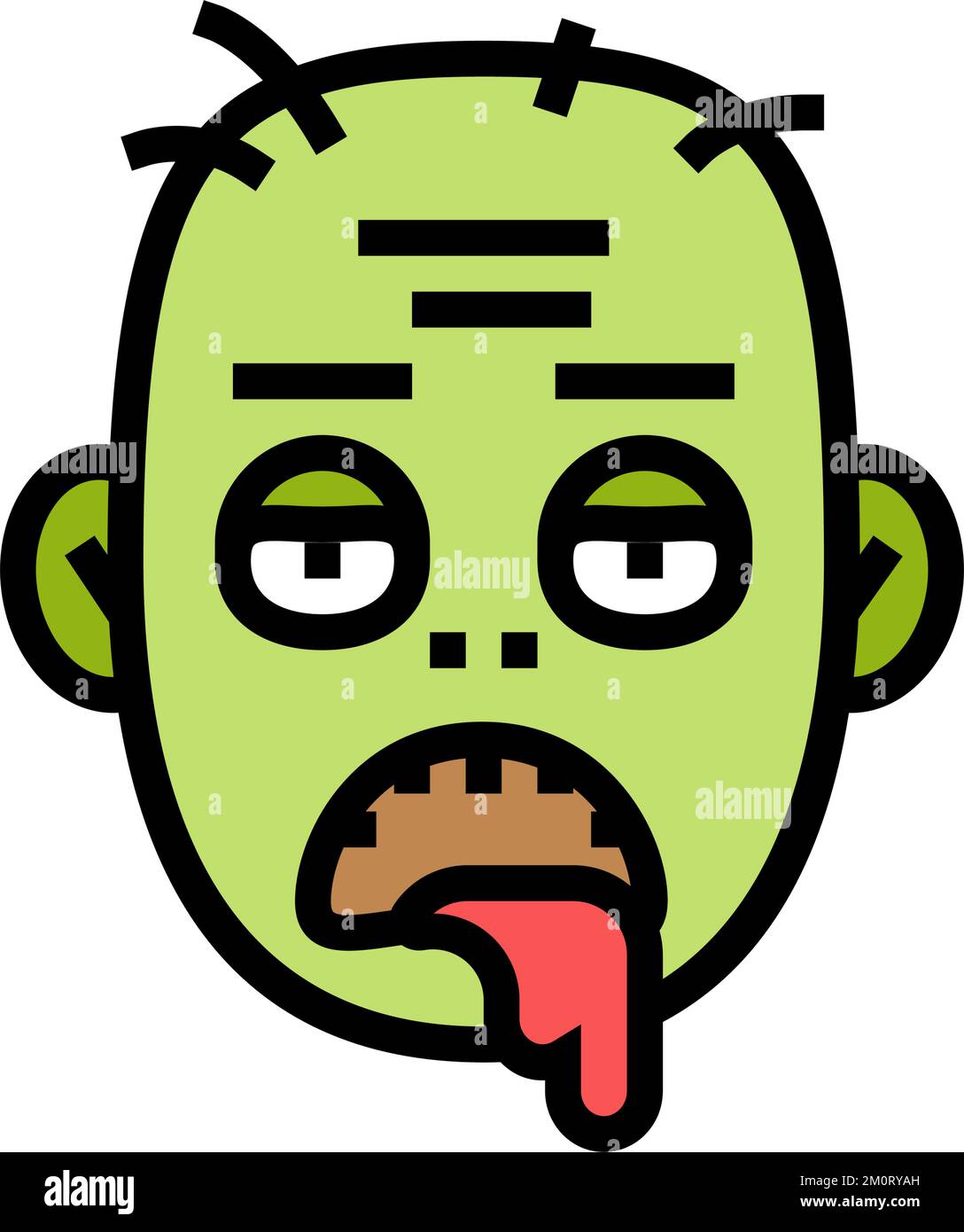 zombie horror color icon vector illustration Stock Vector Image & Art ...