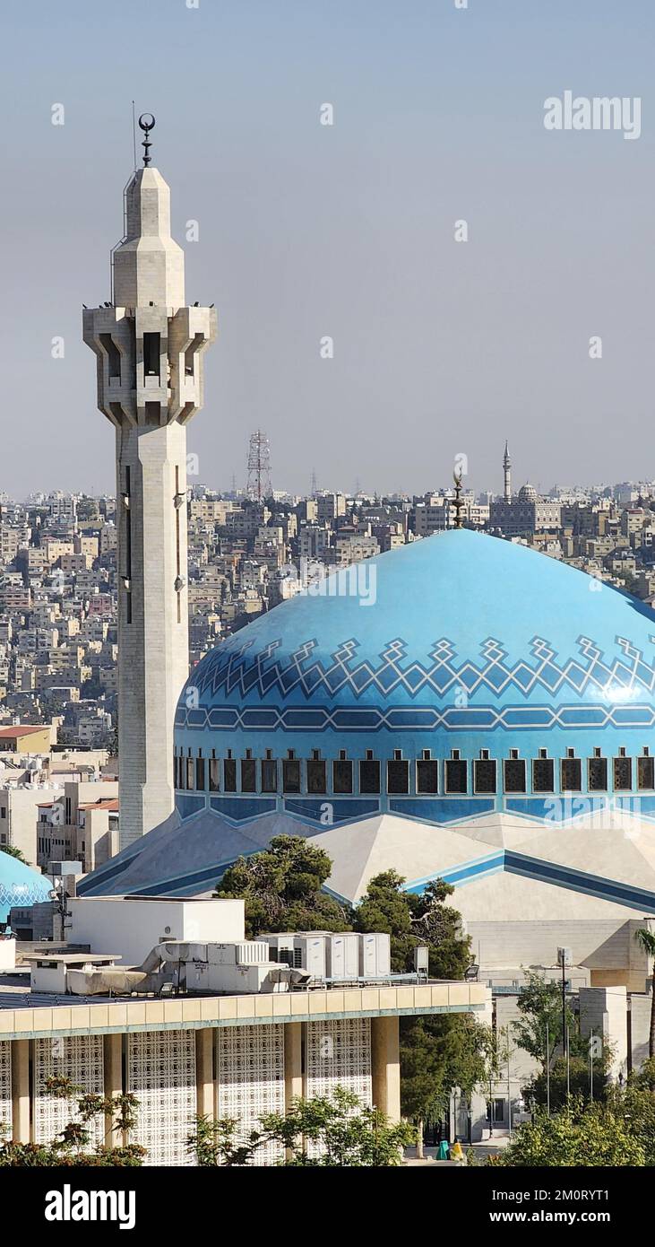 An aerial view of King Abdullah I Mosque in Amman Stock Photo - Alamy