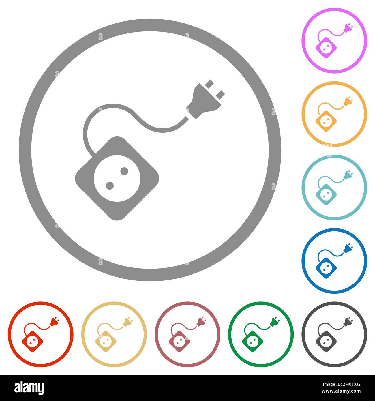 Portable electrical outlet with one socket and extension cord and plug ...