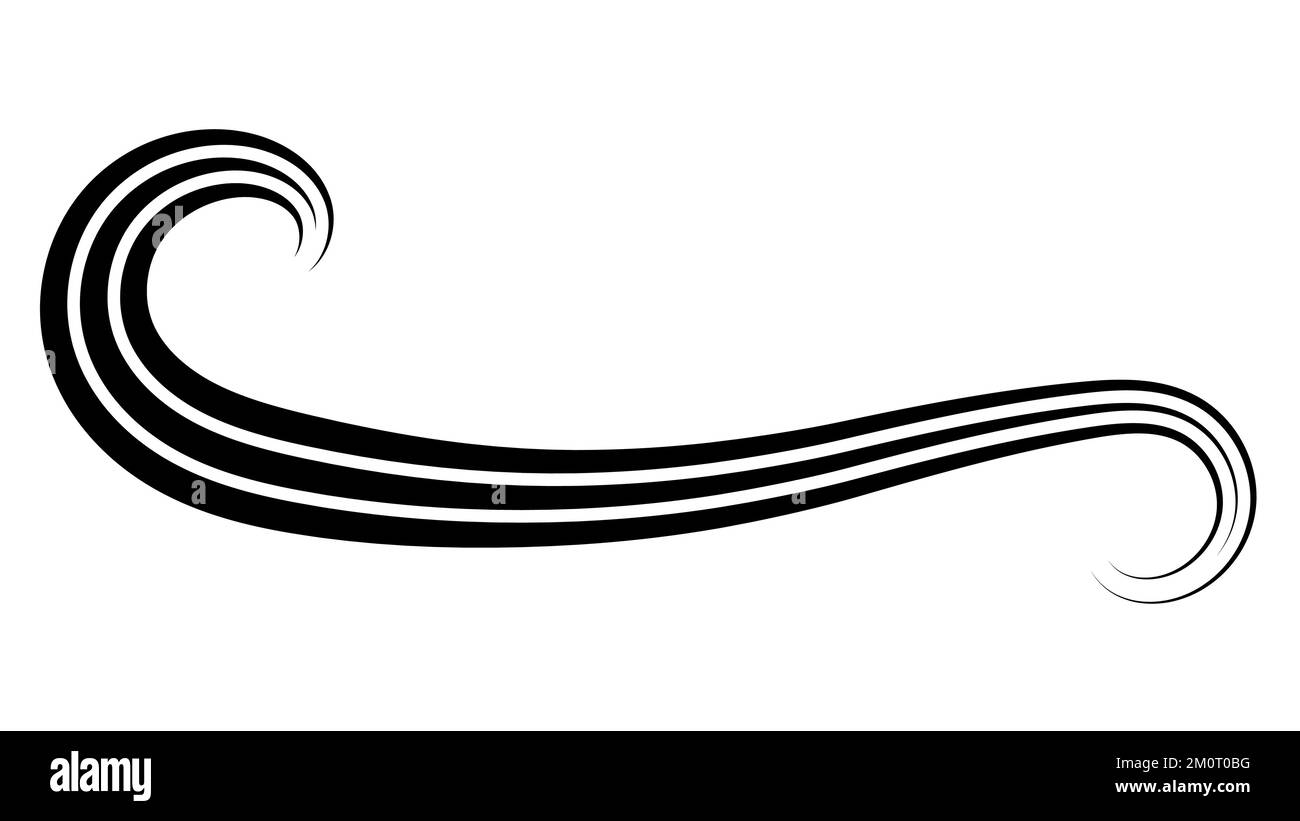 Line Wiggly Winding Squiggly Curl Logo Calligraphic Element Stock Vector Image And Art Alamy