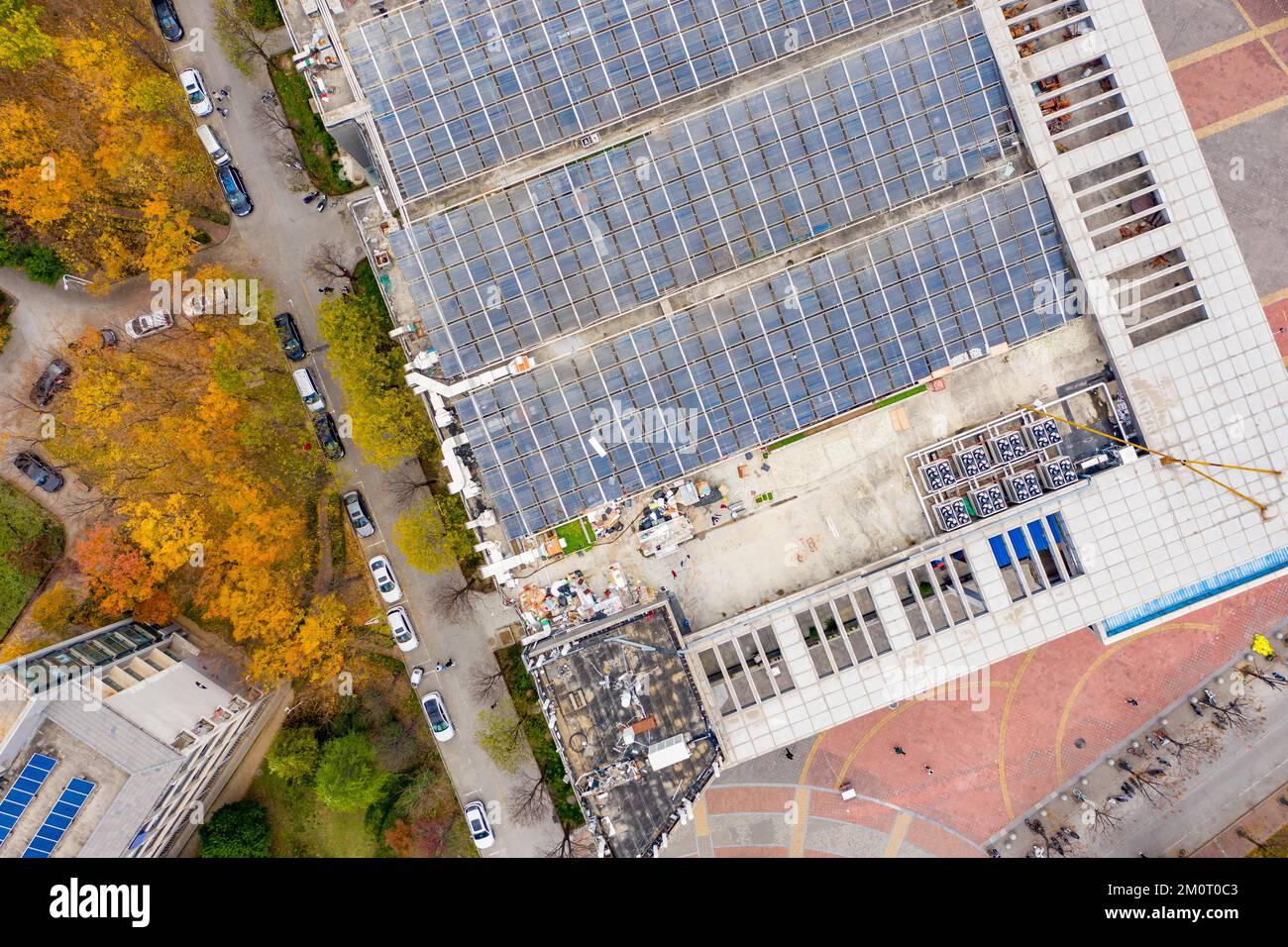 Aerial photo shows the distributed photovoltaic power station on the ...