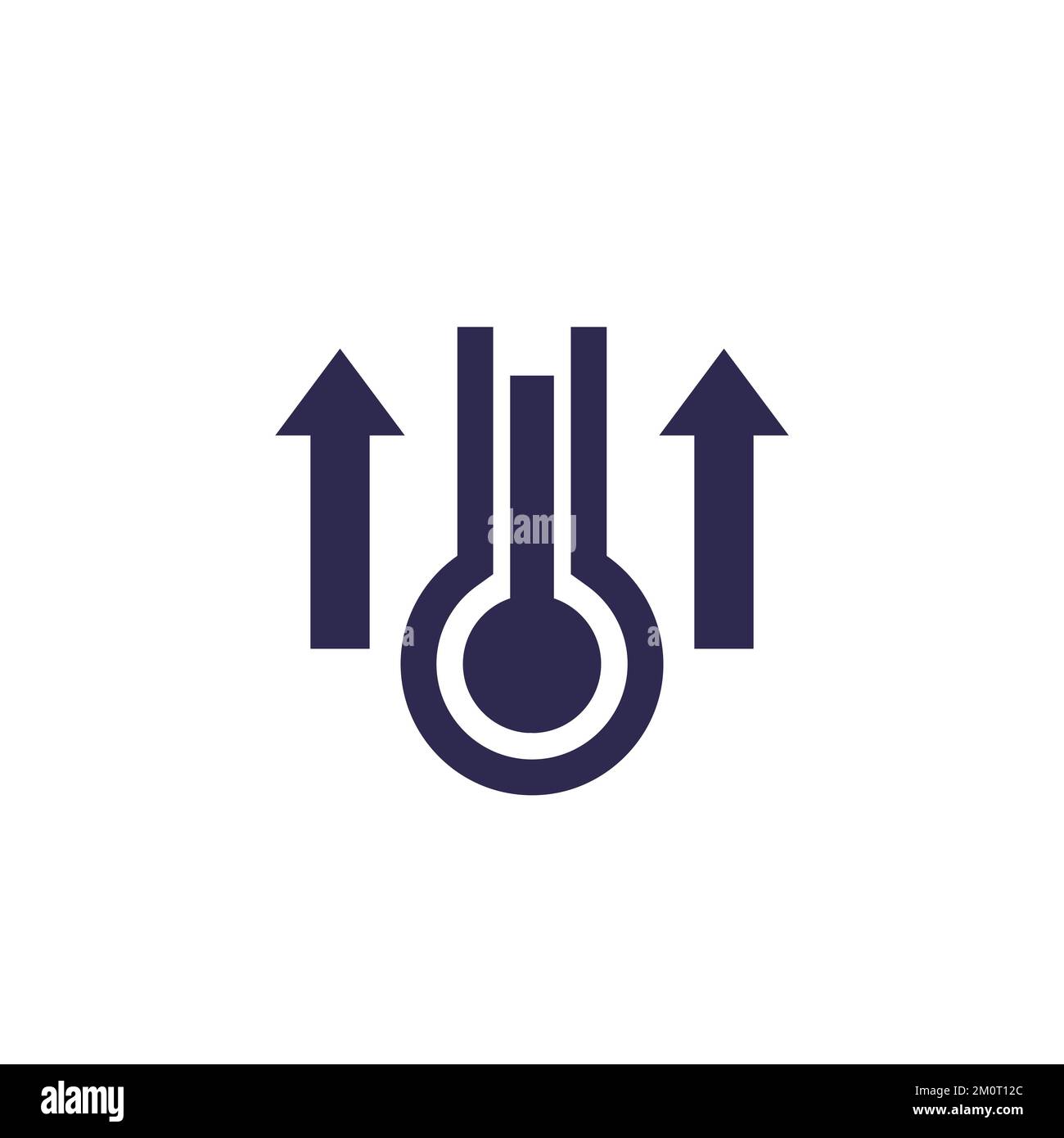 Rising temperature icon on white Stock Vector Image & Art - Alamy