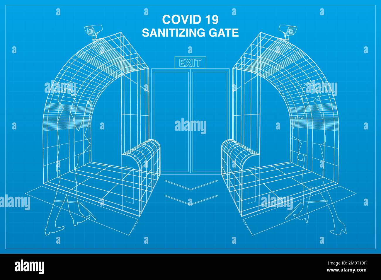 Sanitation gate Stock Vector Images - Alamy