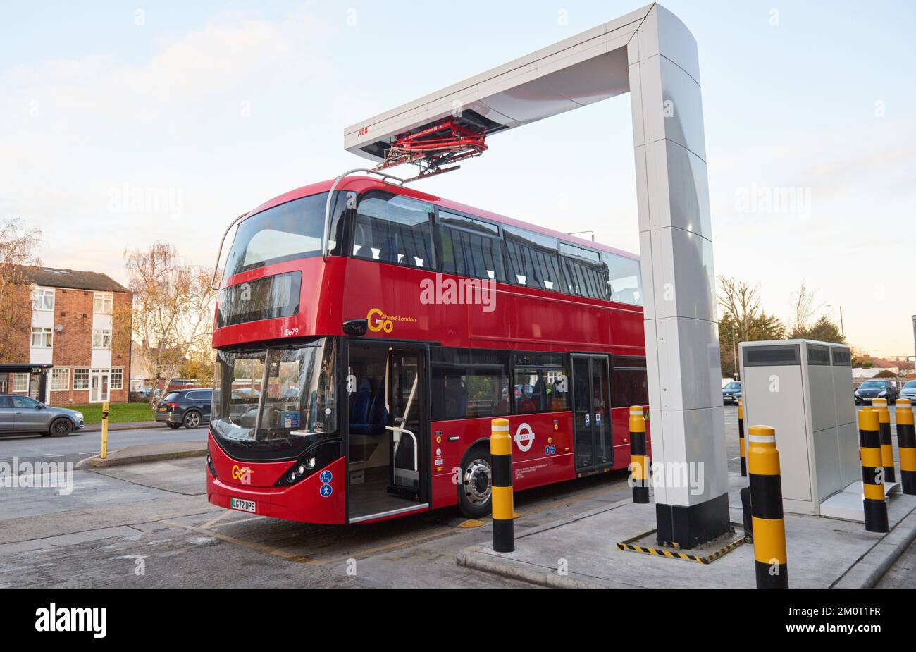 EDITORIAL USE ONLY A zero emission electric buse at Go-Ahead Group's ...