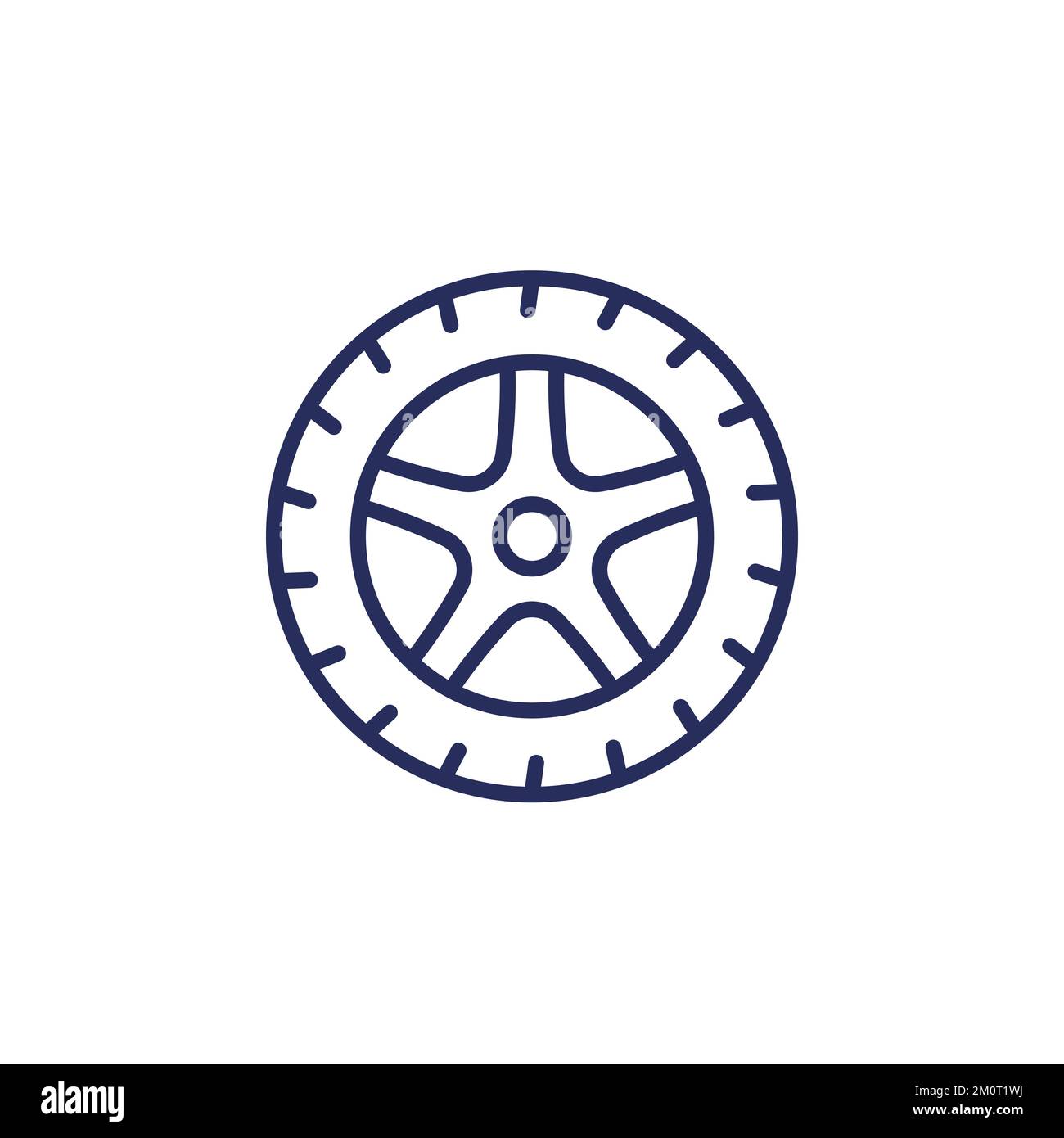 Tire line icon wheel Stock Vector Images - Alamy
