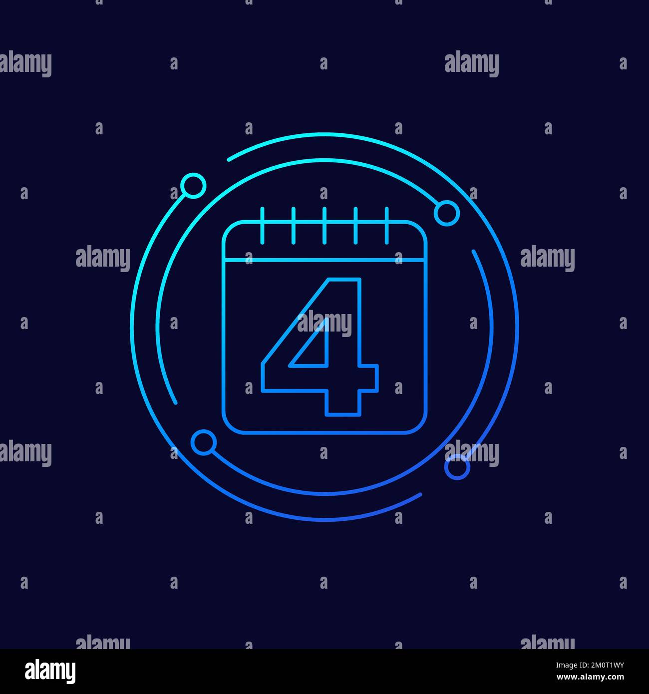 four-day week line icon, 4-day workweek vector Stock Vector Image & Art - Alamy