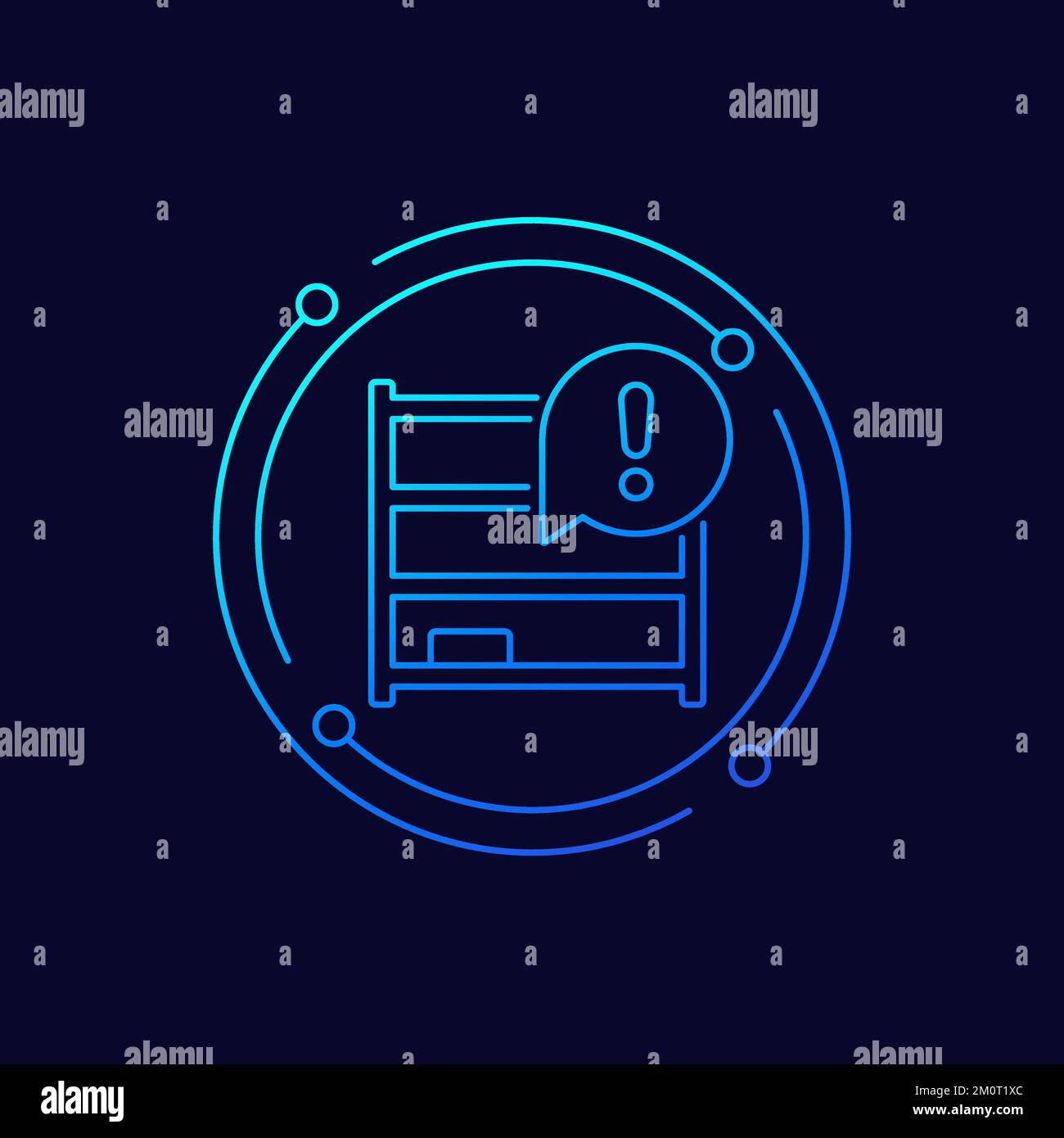 empty inventory, shelves line vector icon Stock Vector Image & Art - Alamy