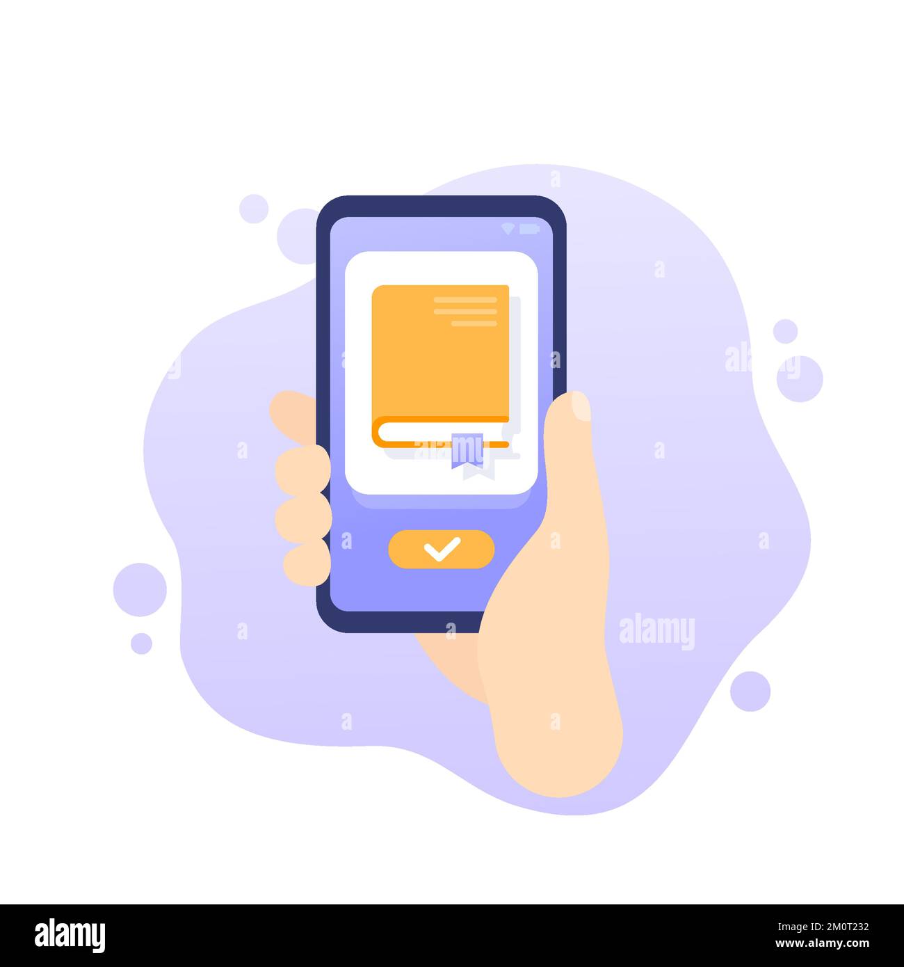 Hand with ebook reader Stock Vector Images - Alamy
