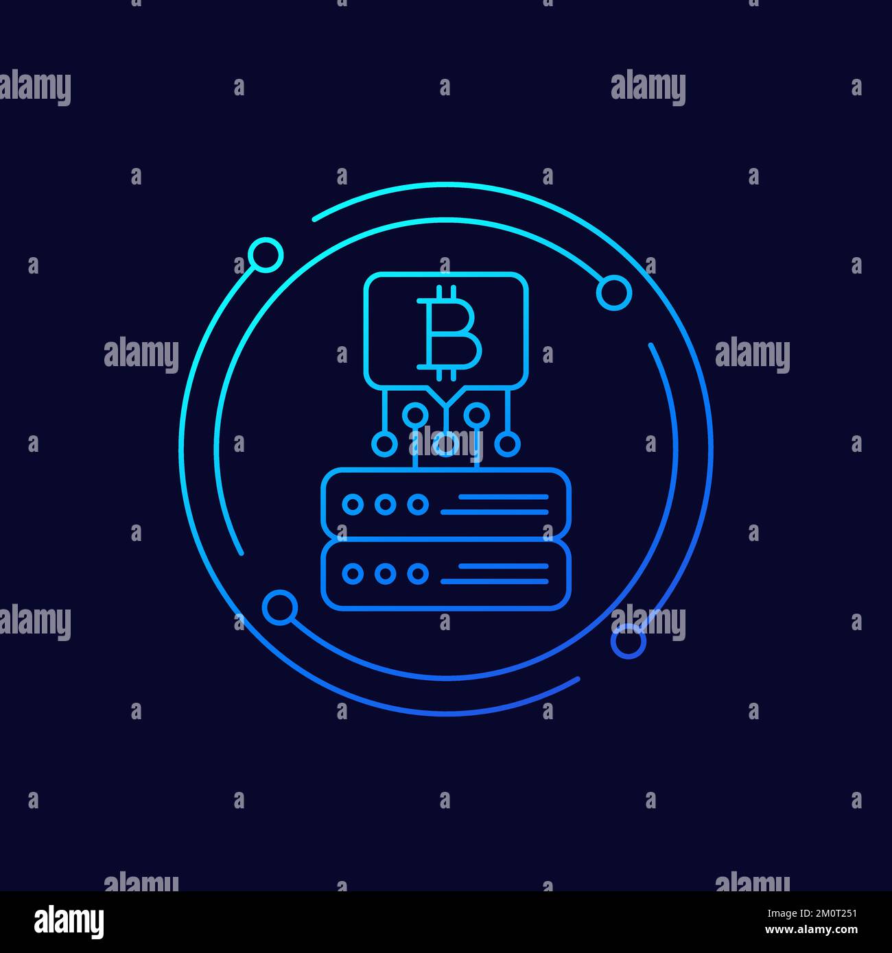 Bitcoin server icon Stock Vector Images - Alamy