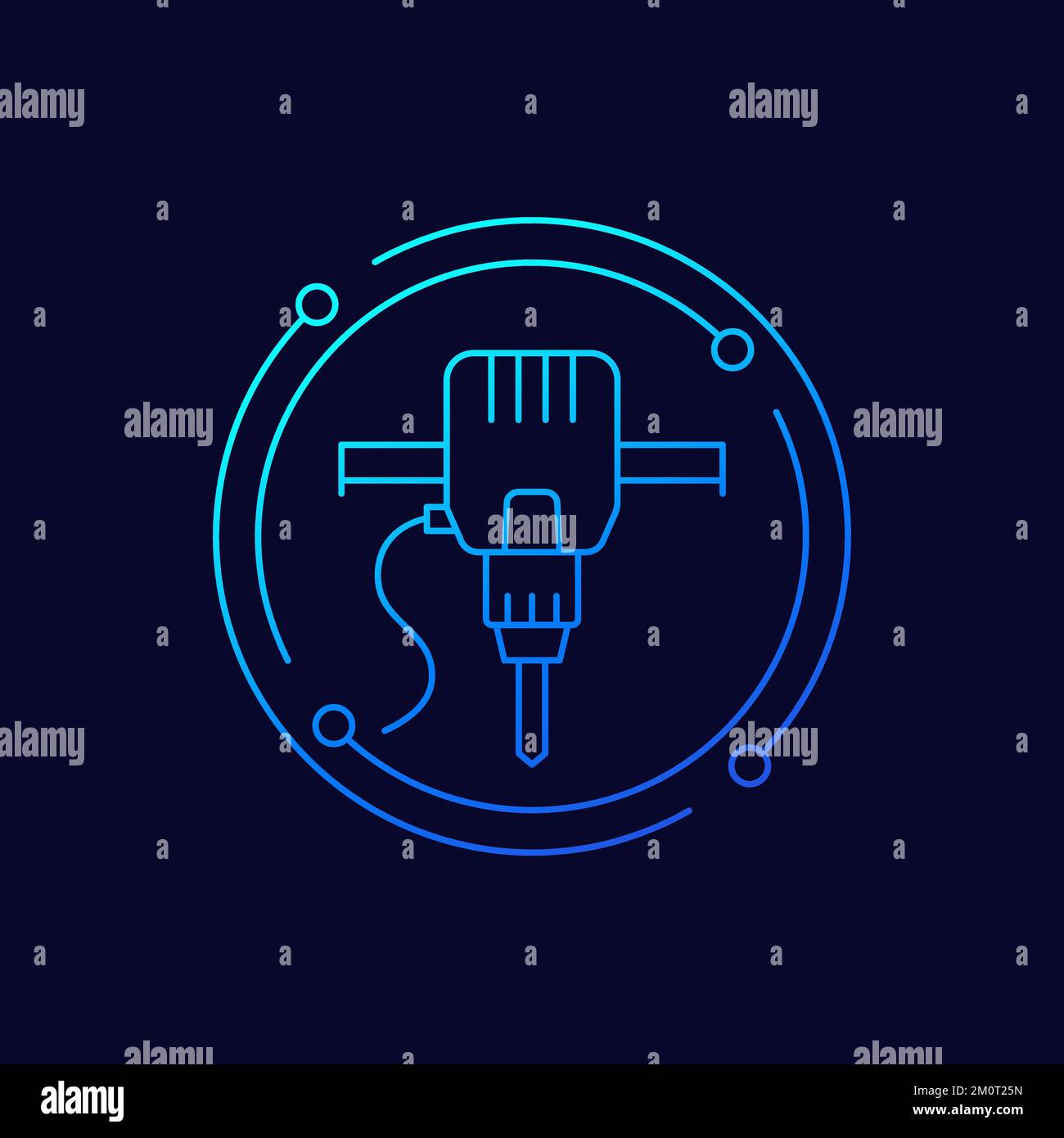 jackhammer icon, power tool line vector Stock Vector Image & Art - Alamy