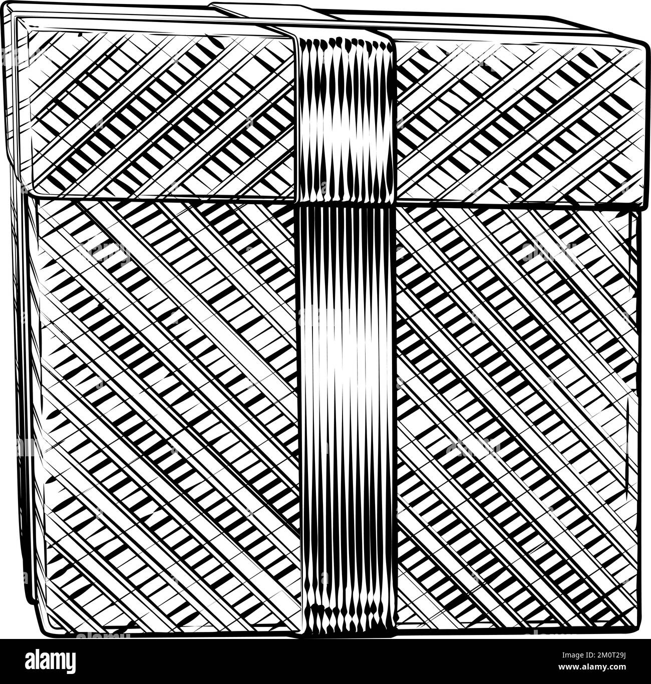 Christmas present box bow Black and White Stock Photos & Images - Alamy