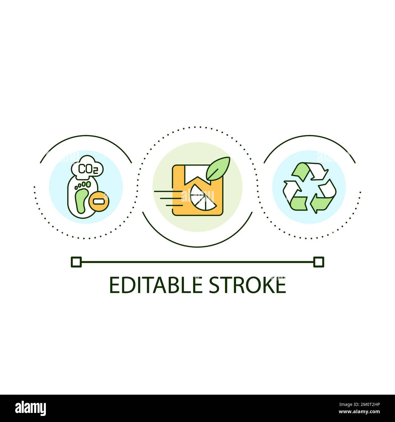 Reduce carbon footprint loop concept icon Stock Vector Image & Art - Alamy