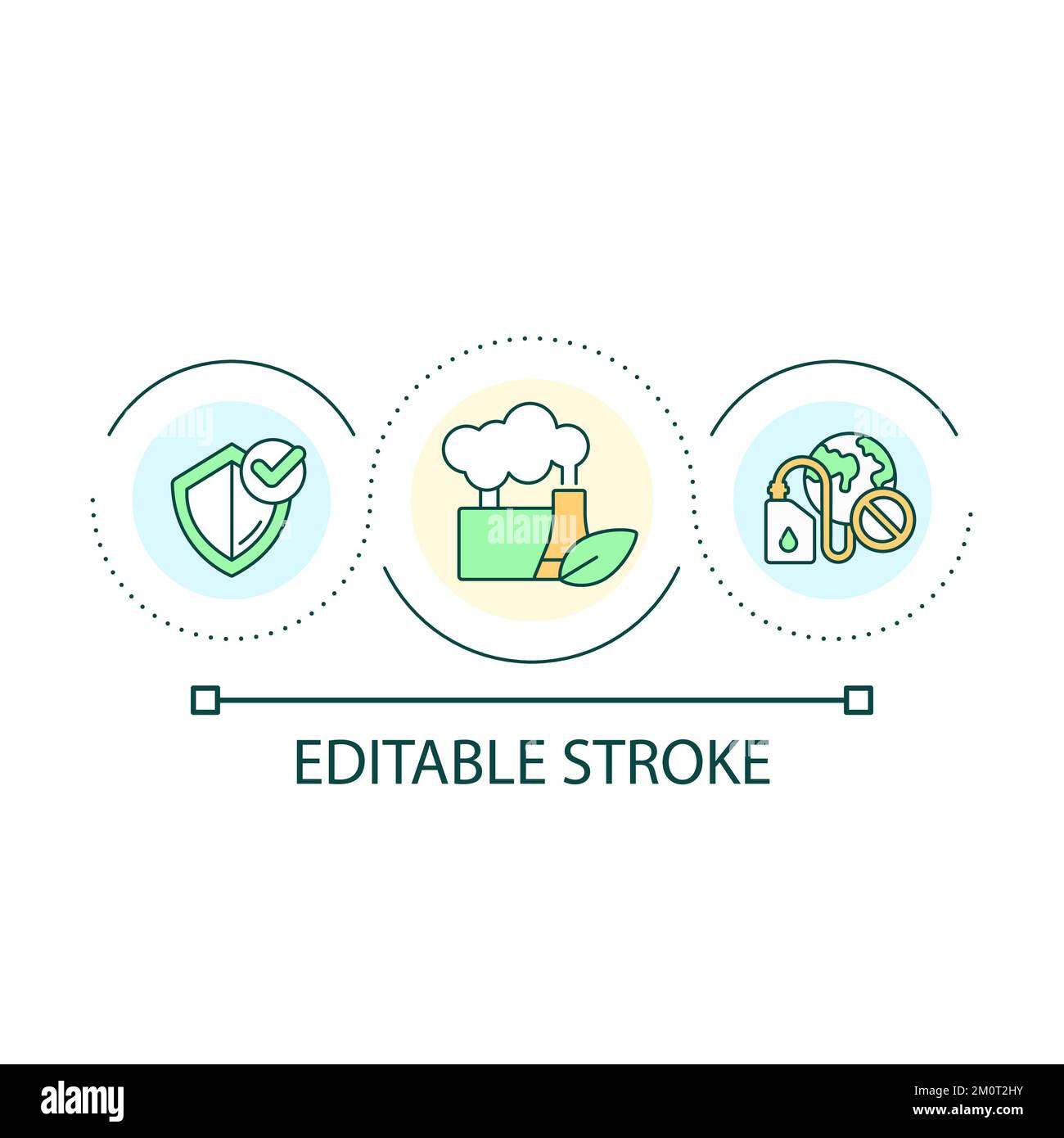 Reduce environmental pollution loop concept icon Stock Vector Image ...