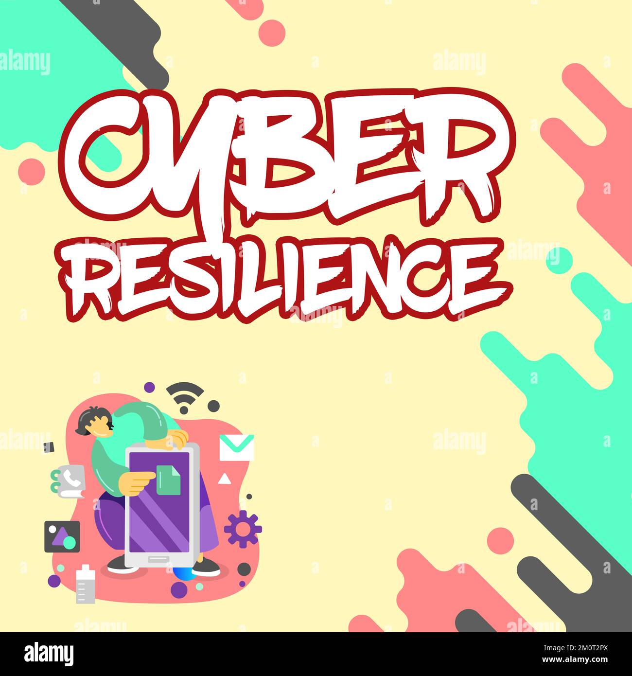 Hand writing sign Cyber Resilience. Concept meaning measure of how well ...