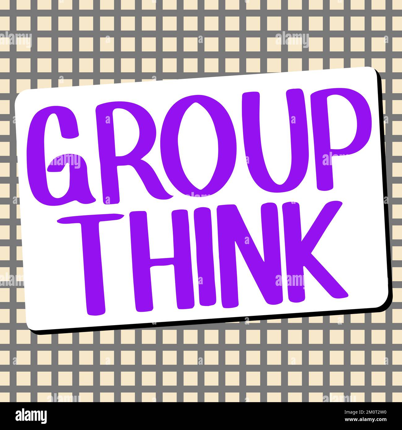 Hand writing sign Group Think. Business showcase gather either formally ...