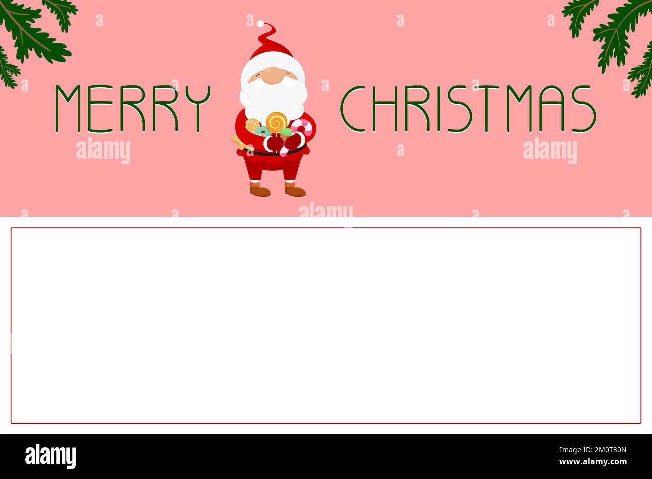 Christmas greeting card with copy space. Vector illustration Stock ...