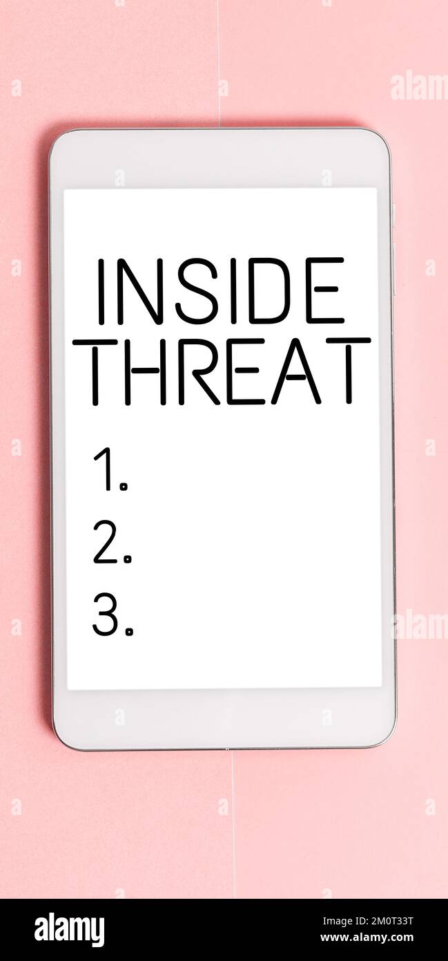 Conceptual display Inside Threat. Word Written on Information that only ... Conceptual display Inside Threat. Word Written on Information that only ...