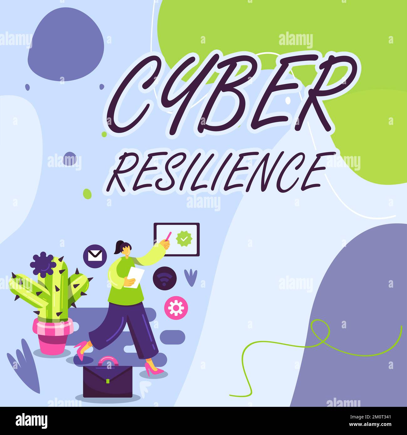Sign displaying Cyber Resilience. Concept meaning measure of how well ...