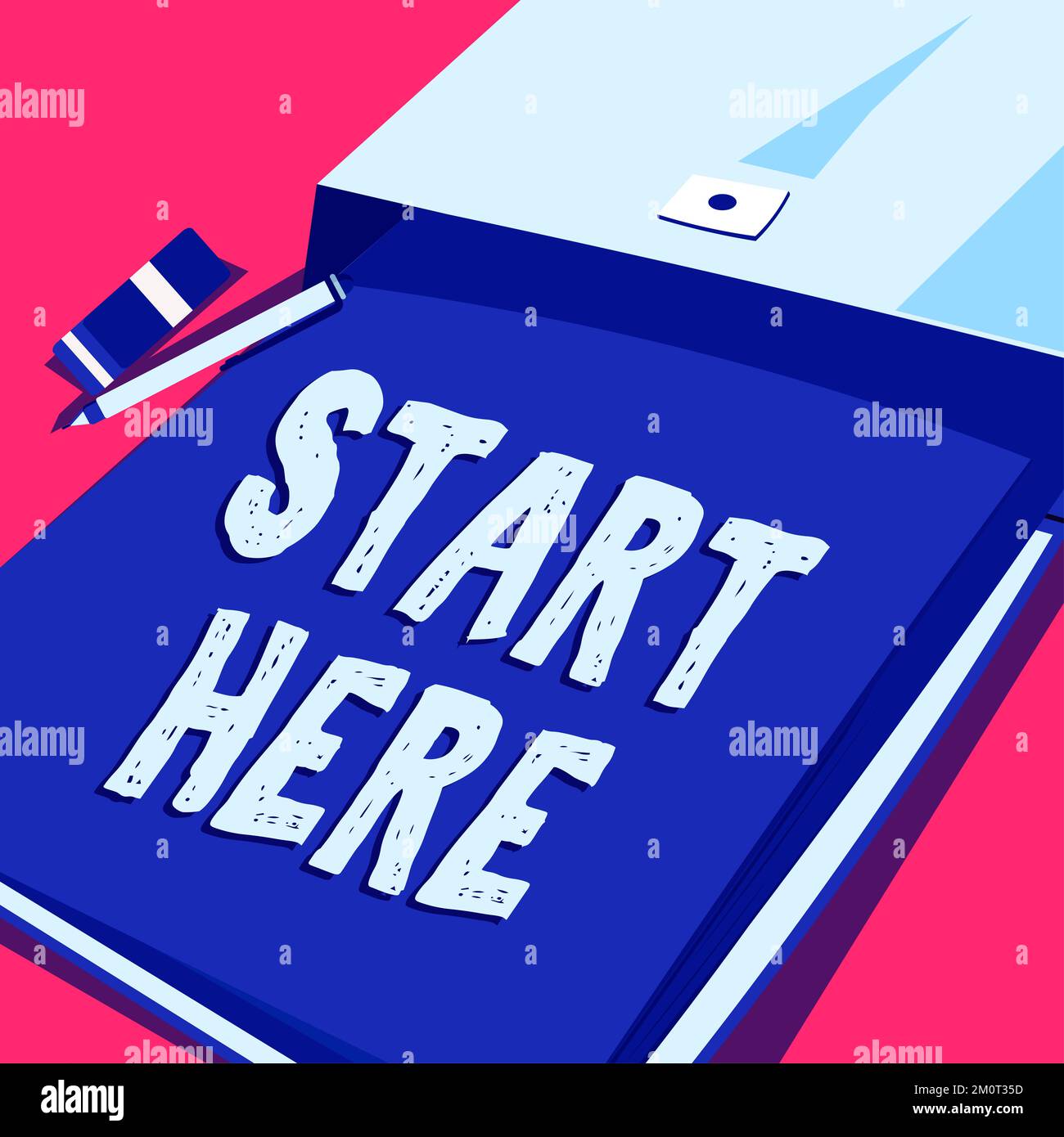 Conceptual display Start Here. Internet Concept telling someone this is ...