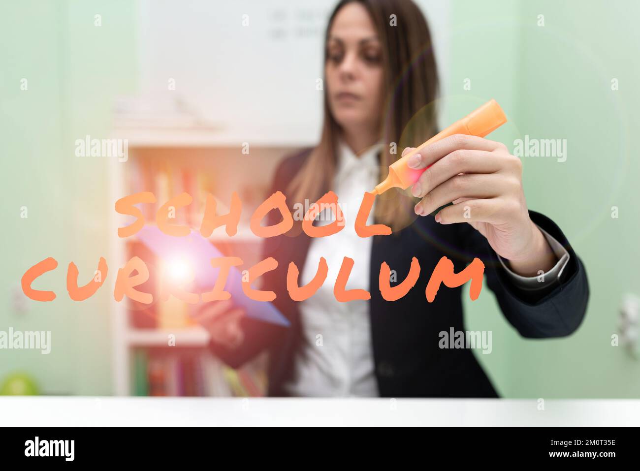 Text sign showing School Curriculum. Word for designed to provide ...