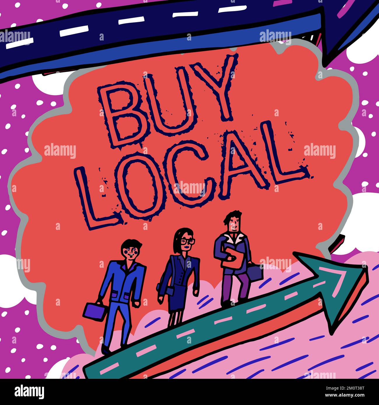 Conceptual display Buy Local. Business concept Patronizing products ...